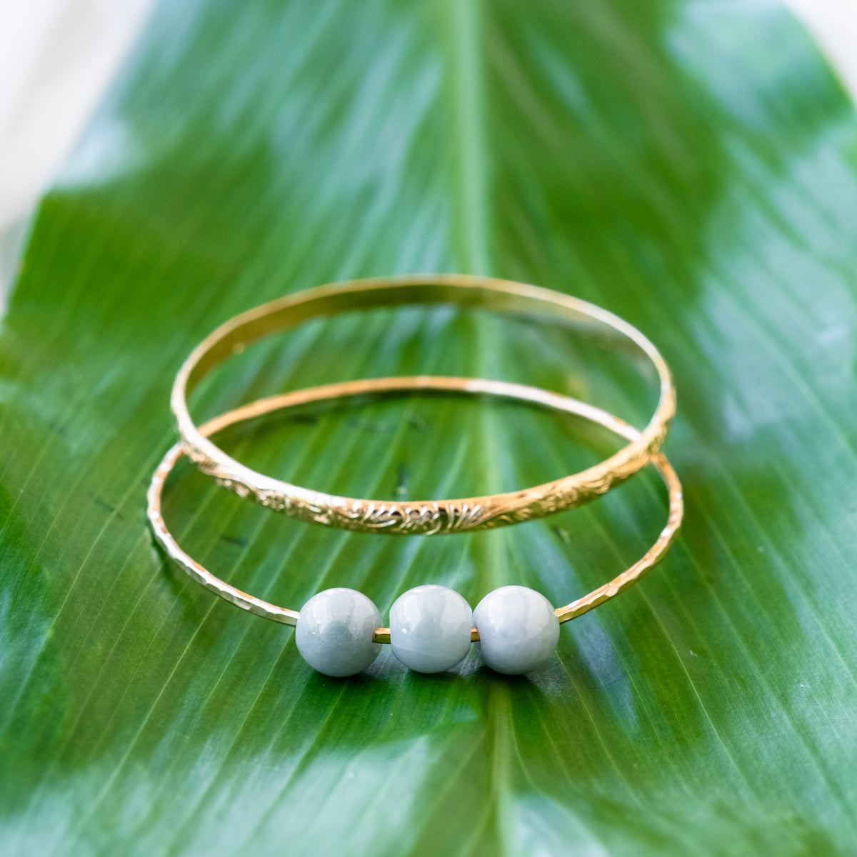 White Jade Bead – banglesbyjoii