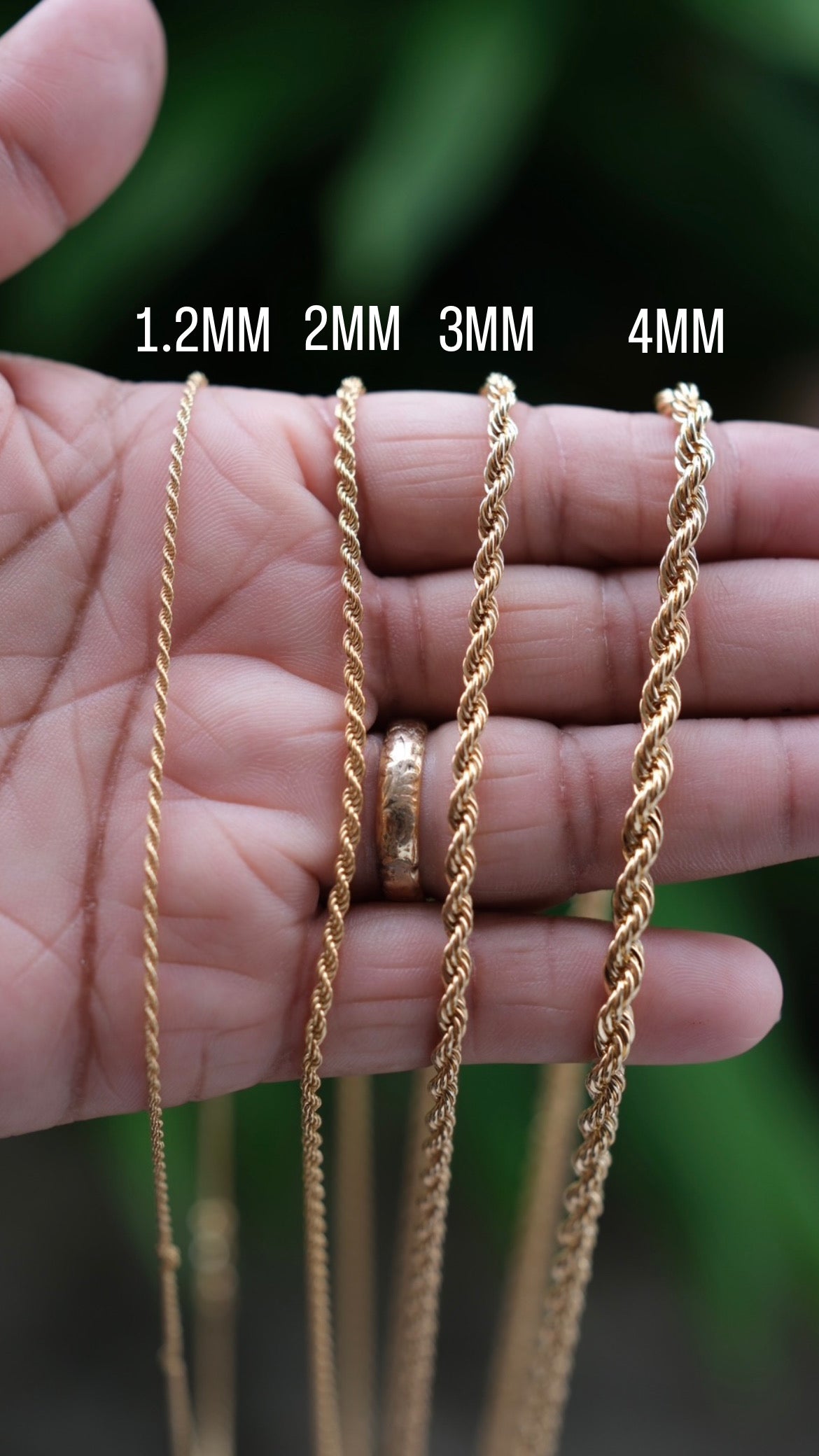 Gold Filled Rope Chain 16 2.5MM